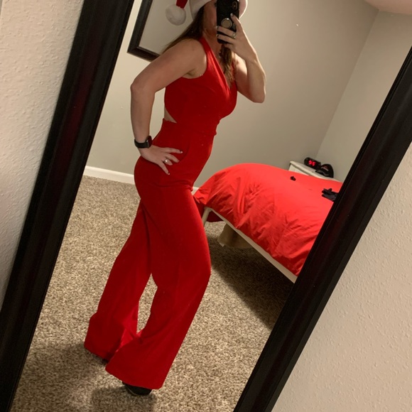 Crystal Sky | Pants & Jumpsuits | Crystal Sky Red Jumpsuit Small Open ...